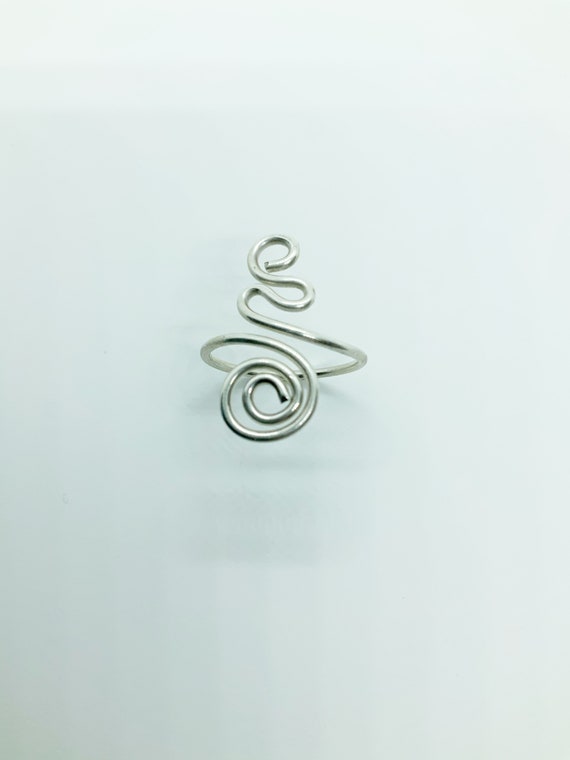 Silver Swirl Ring Sterling Silver Ring Minimalist Jewelry | Etsy