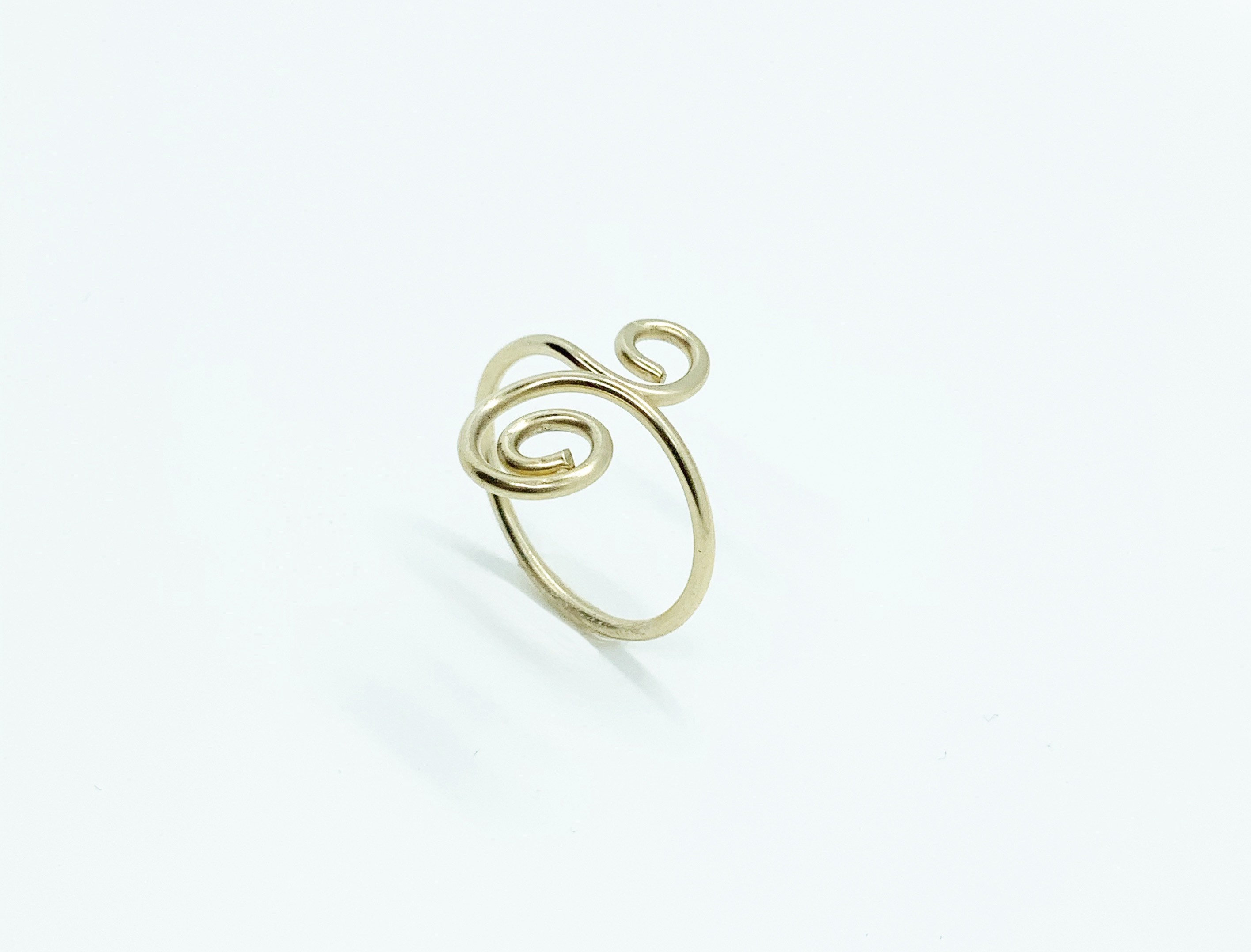 Gold Swirl Ring Gold Filled Ring Swirl Ring Adjustable - Etsy