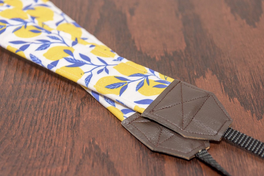 Lemon Padded Camera Strap, DSLR Camera Strap, Gift for Photographer ...