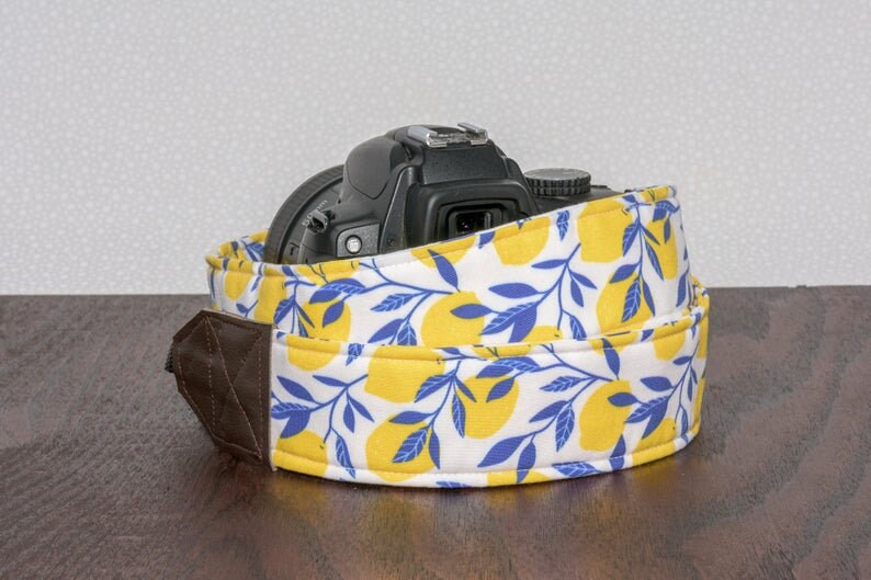 Lemon Padded Camera Strap DSLR Camera Strap Gift for - Etsy