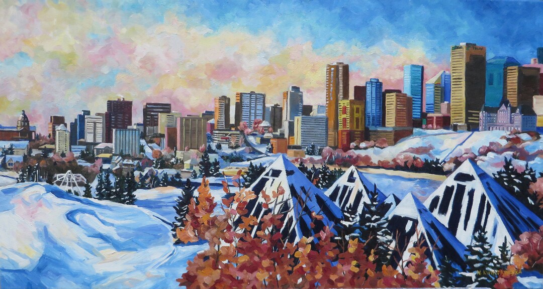 Edmonton Pyramids, Winter, Cityscape, Architecture, Pyramids - Art to ...