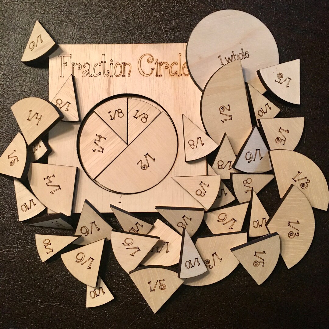 Fraction Circles 40 Piece Puzzle - Etsy