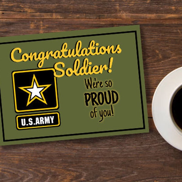 Army Graduation Card - Etsy