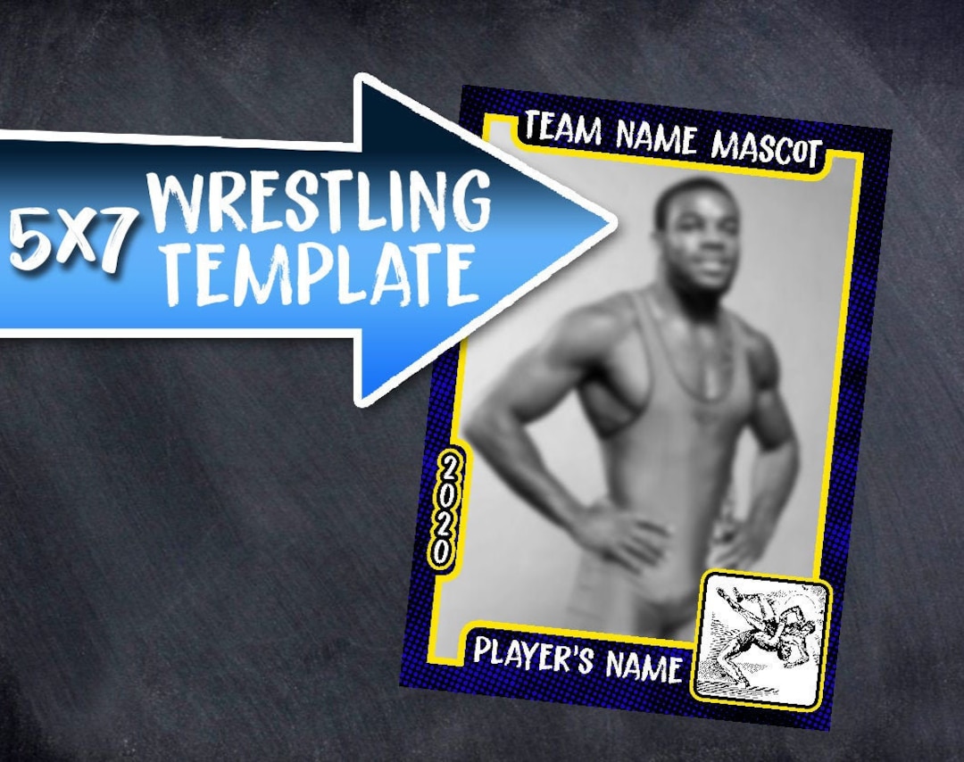 WRESTLING 5x7 Individual Photo Frame Template - Sport Photography ...