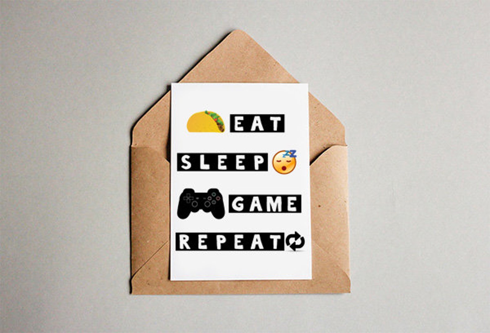 Eat Sleep Game Repeat Gamer PNG Clip Art for Decor Art, Shirts, Cards ...