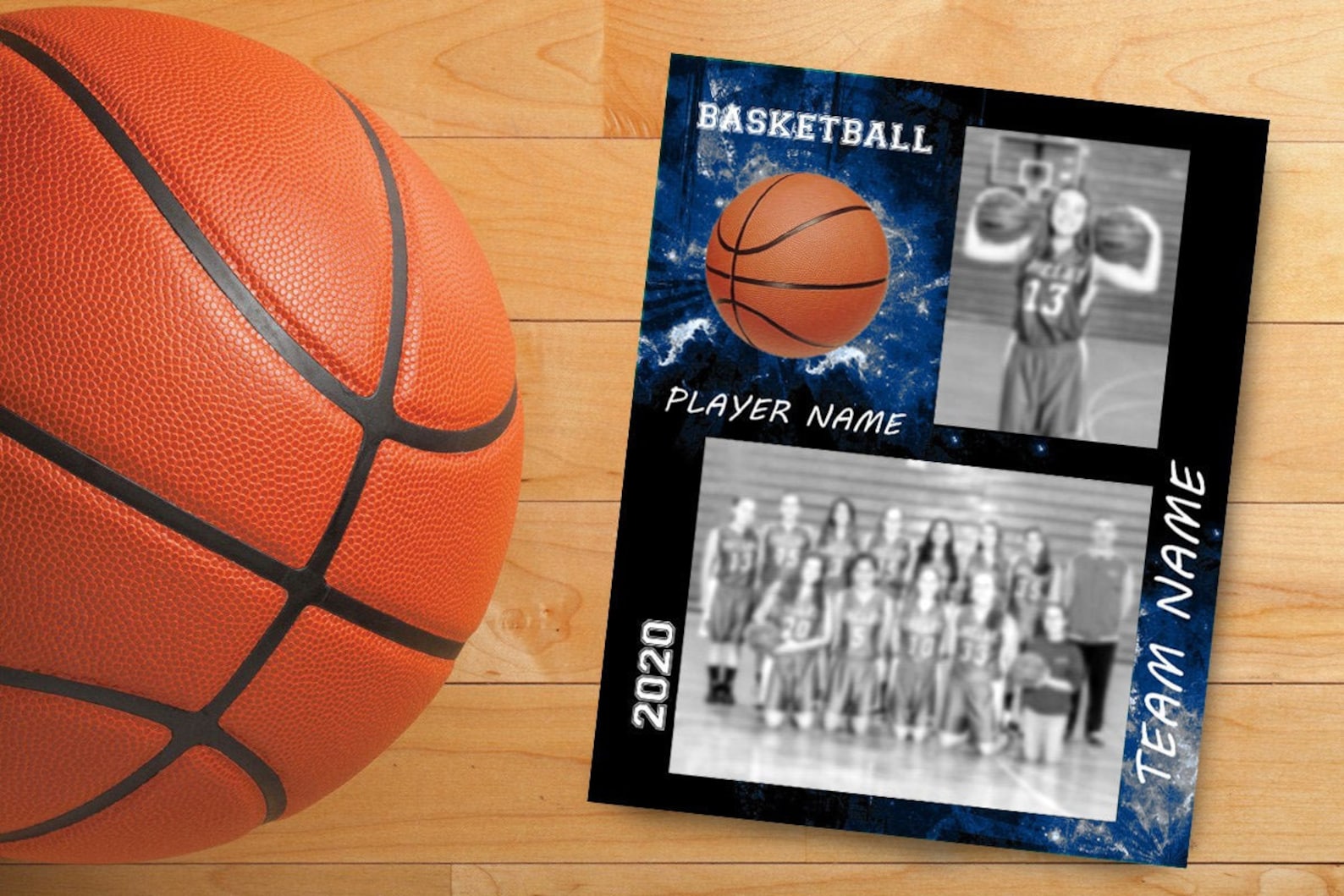 Basketball Memory Mate Template Sports Photography Scrapbook ...