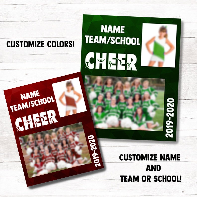 Cheer Sports Memory Mate Template Competitive Sideline Cheerleading ...