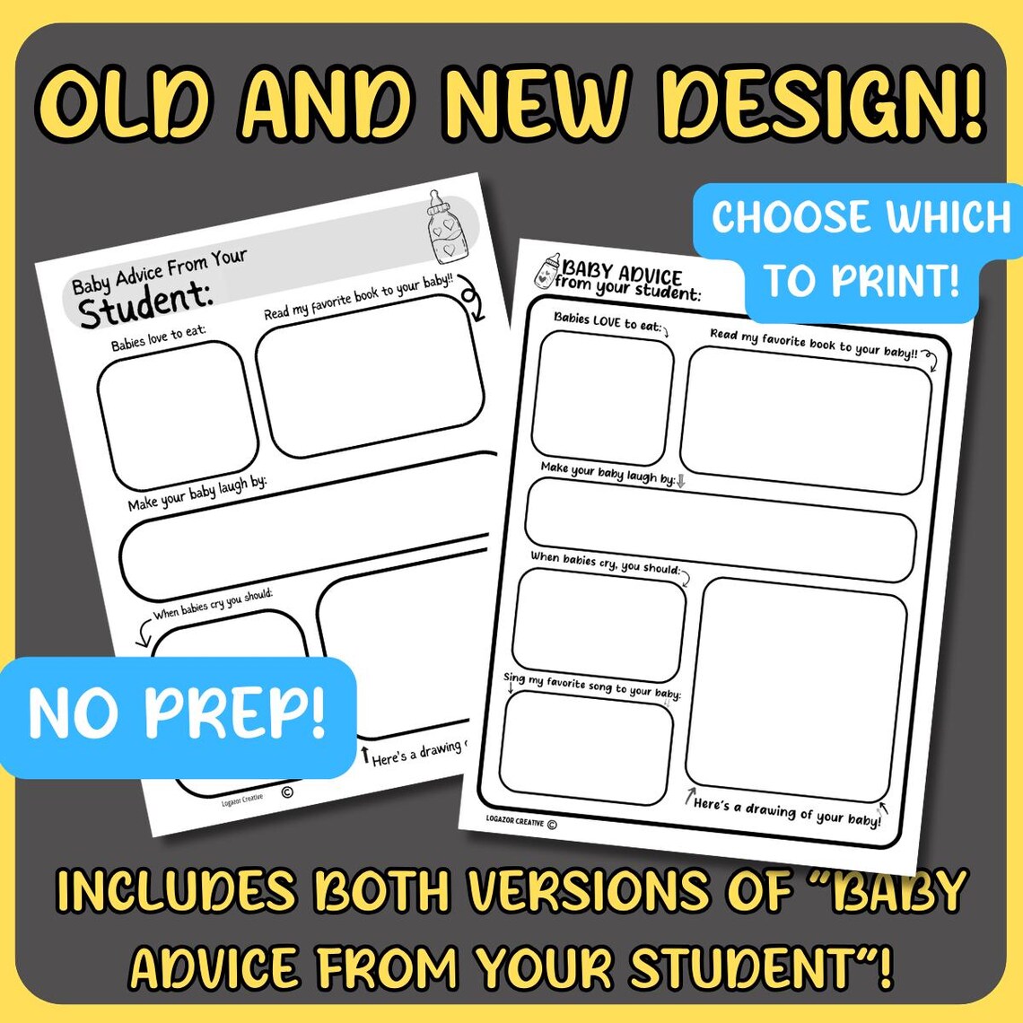 Student to Teacher Baby Advice Printable for Maternity Leave Gift! Long ...