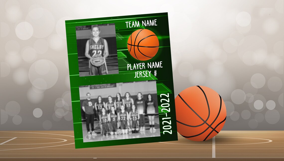 Basketball Memory Mate Template Sport Photography Scrapbook Photoshop ...