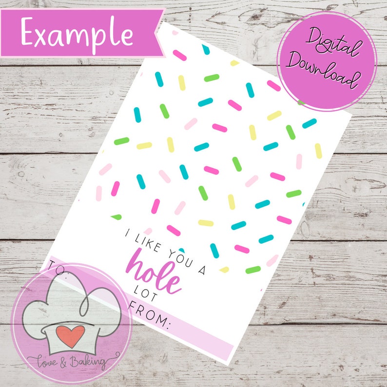 Customizable Printable Mini Cookie Card - Etsy