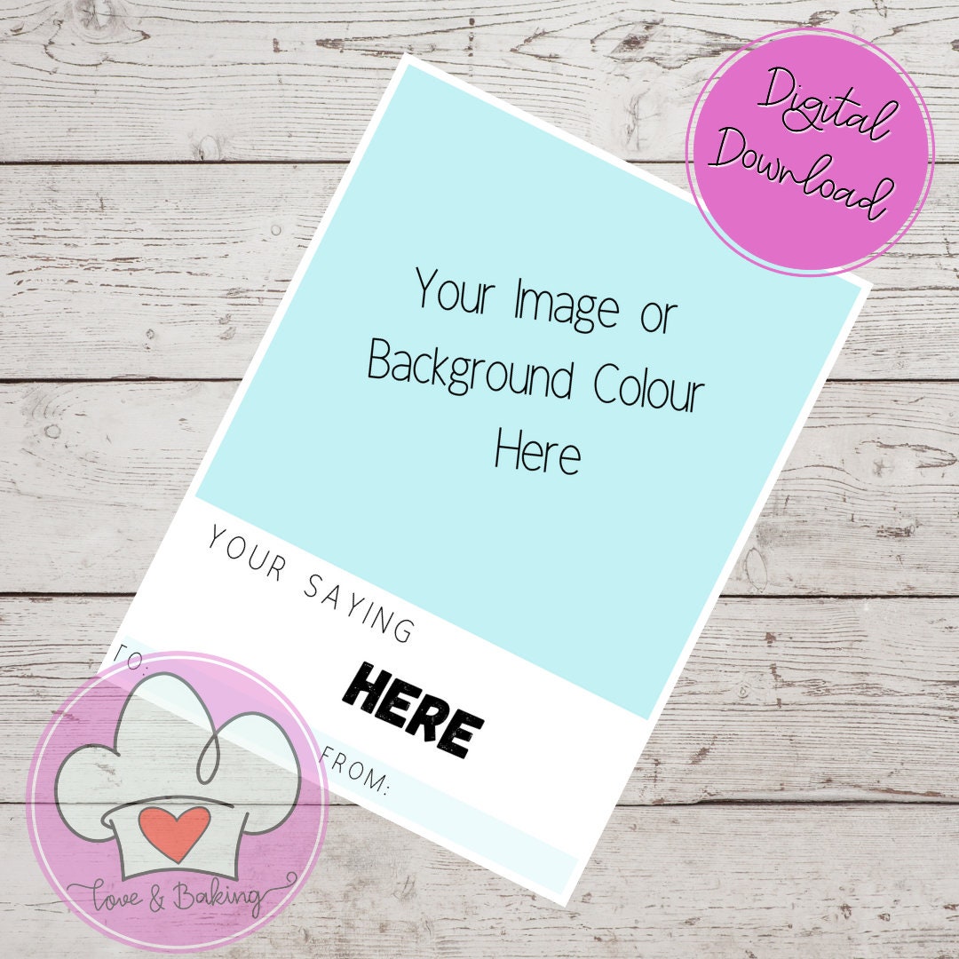 Customizable Printable Mini Cookie Card - Etsy
