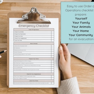 Printable Emergency Preparedness Checklist - Etsy