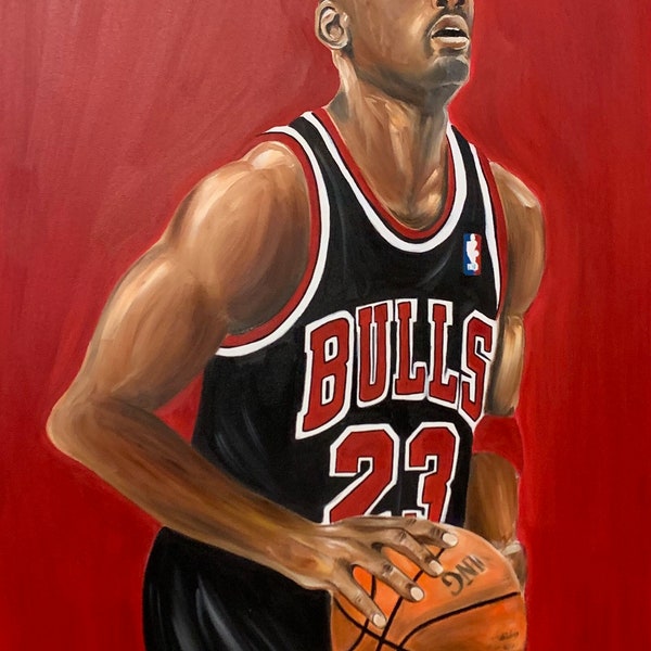Michael Jordan Oil Painting - Etsy