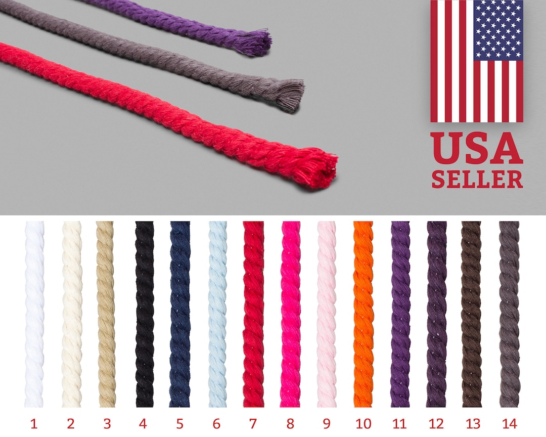 7mm Braided Cord Made in Spain | Macrame | 100% Cotton Original Rope ...