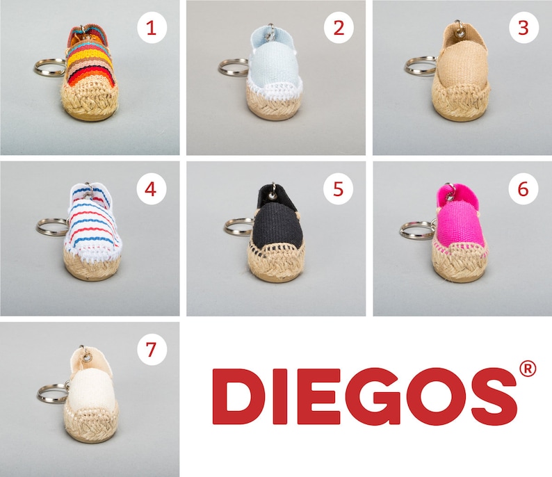 Espadrilles Key Chains Made in Spain DIEGOS® Hand Stitched | Etsy