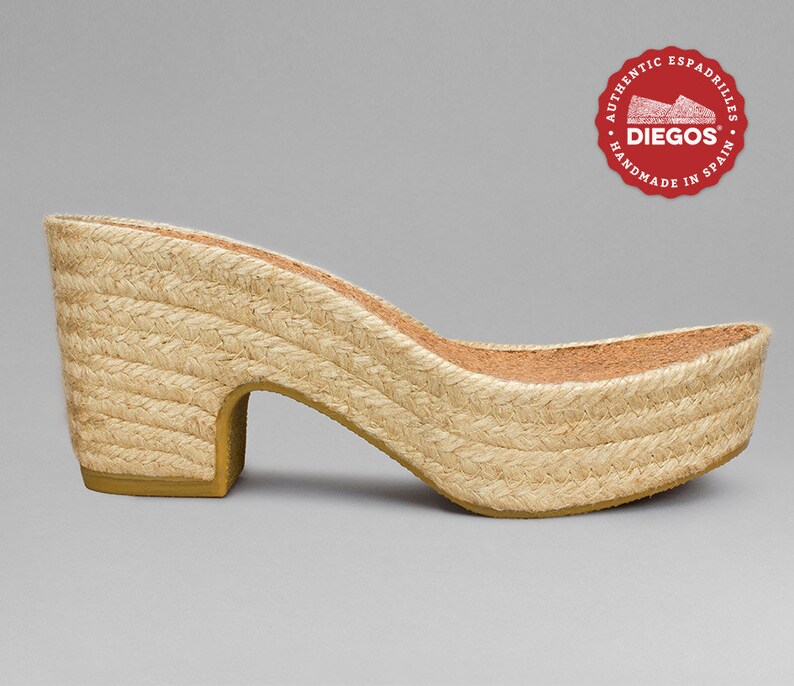 Espadrilles High Heel Platform Rope Soles Made in Spain - Etsy