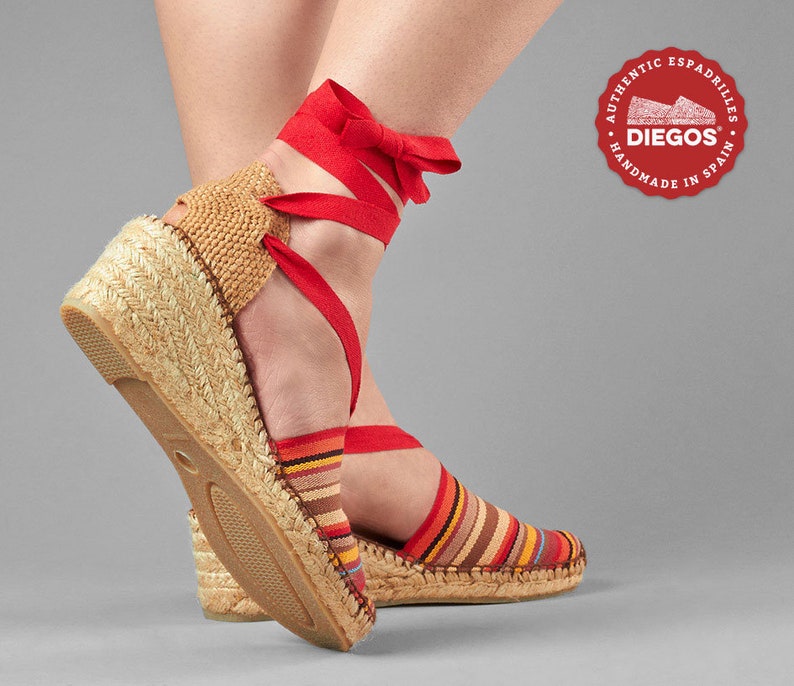 Espadrilles High Wedge Rope Soles Made in Spain Make Your | Etsy UK