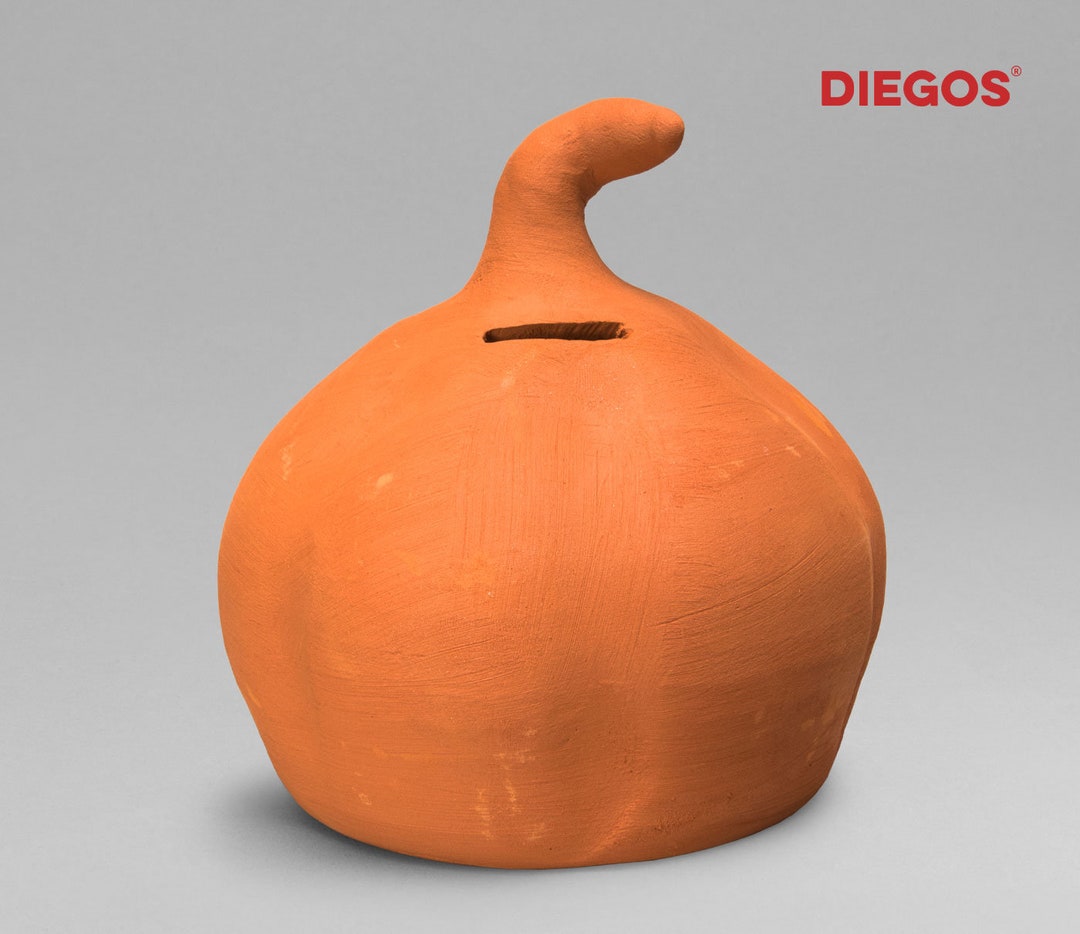 Pumpkin Piggy Bank - Must Break to Open | Handmade in Spain | Ideal for ...
