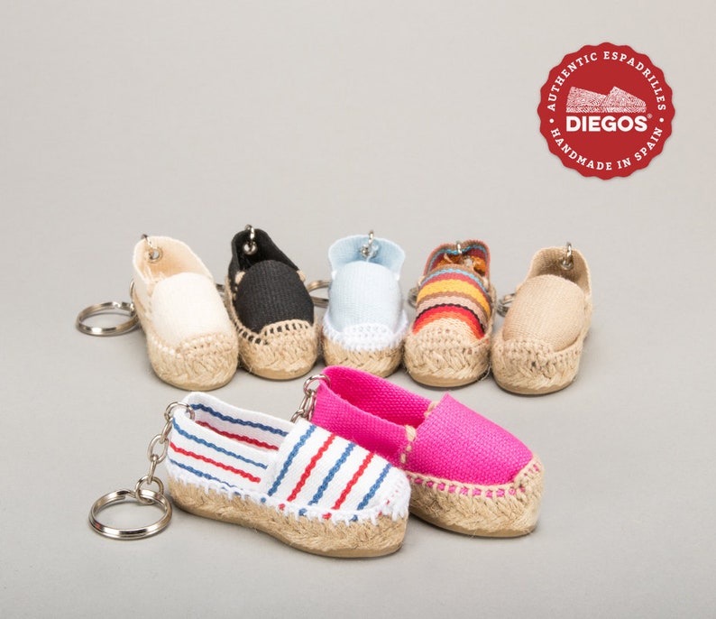 Espadrilles Key Chains Made in Spain DIEGOS® Hand Stitched | Etsy