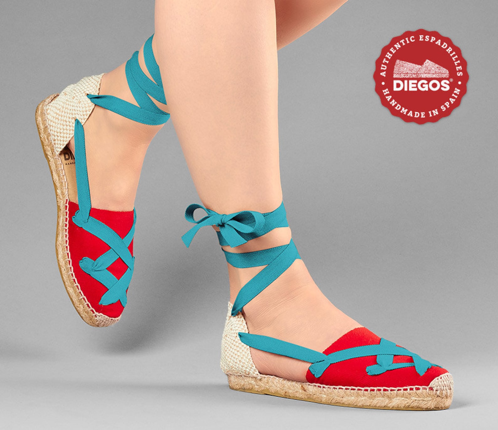 Custom Red Lola Espadrilles With Traditional Classic Laces in the Color ...