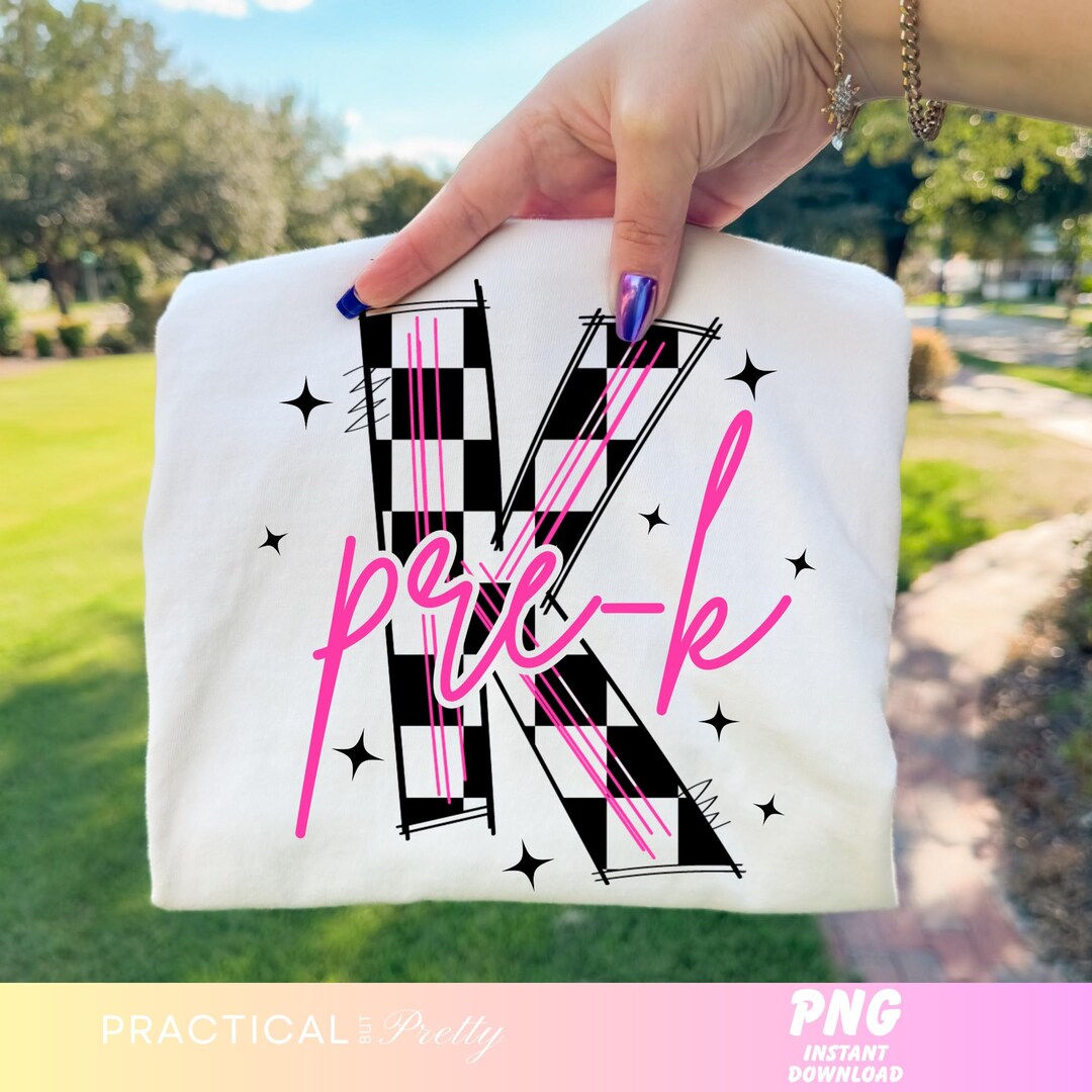 Pre-kindergarten Retro Checkers PNG | Color Block Pre K Graduation PNG ...