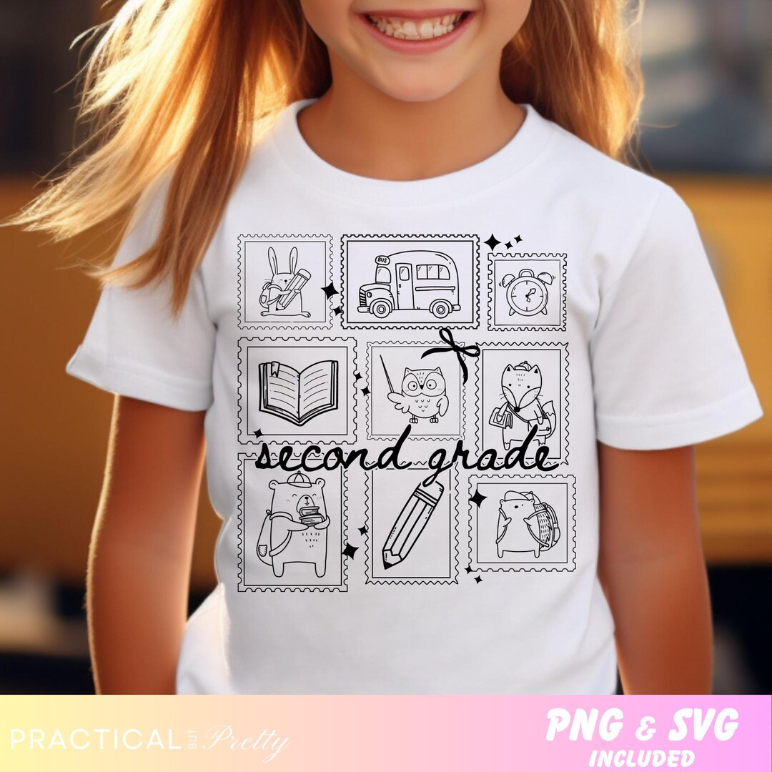 Second Grade SVG PNG | Cute Second Grade Shirt Design | 2nd Grade SVG ...