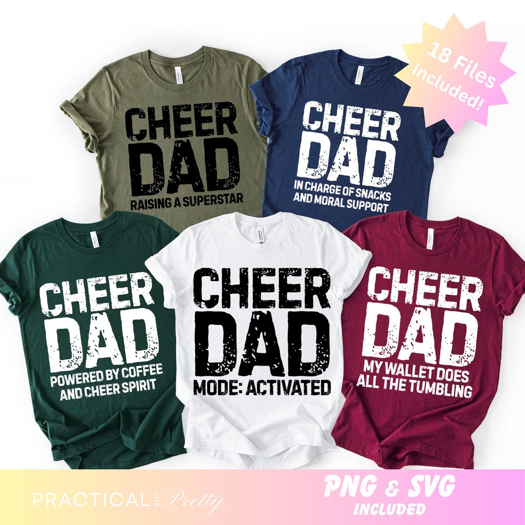 Cheer Dad SVG PNG for Dad Slogan Shirt Designs - Dance Dad SVG for ...