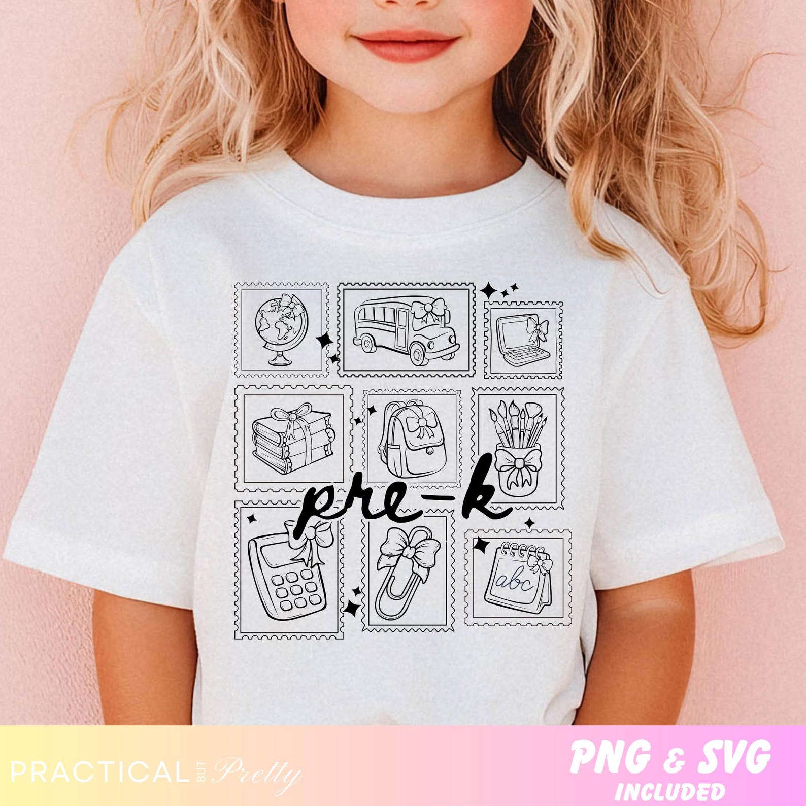 Pre K PNG SVG Back to School Design | in My Pre K Era PNG | Pencil Bow ...