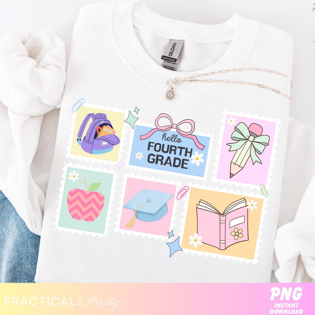 4th Grade PNG | Teacher Clipart | Grade Level PNG for 4th Grade Teacher ...