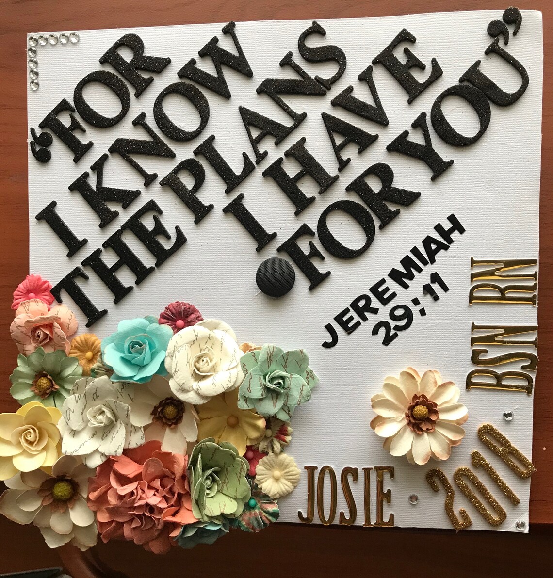 Custom Graduation Cap, Decorated Graduation Cap, Handmade Graduation ...