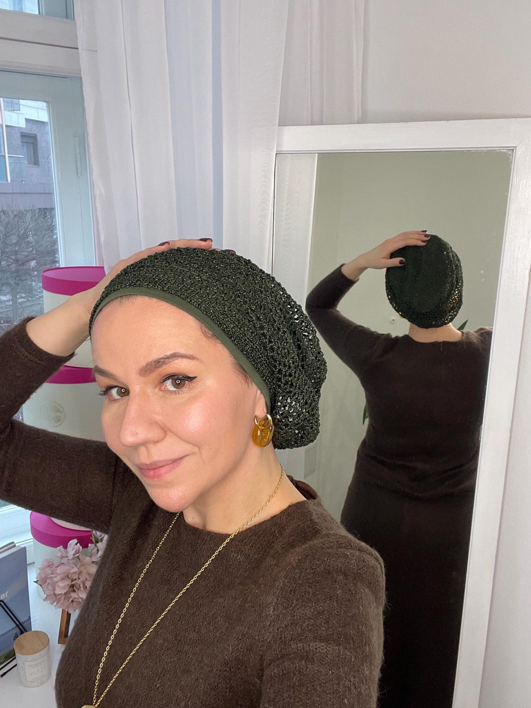 Unique Handmade Crochet Snood for Women. Summer Breathable Stylish Hat ...