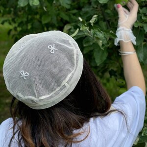 Cute Vintage Beret Summer for Women. Beige Elegant Beret for Her ...