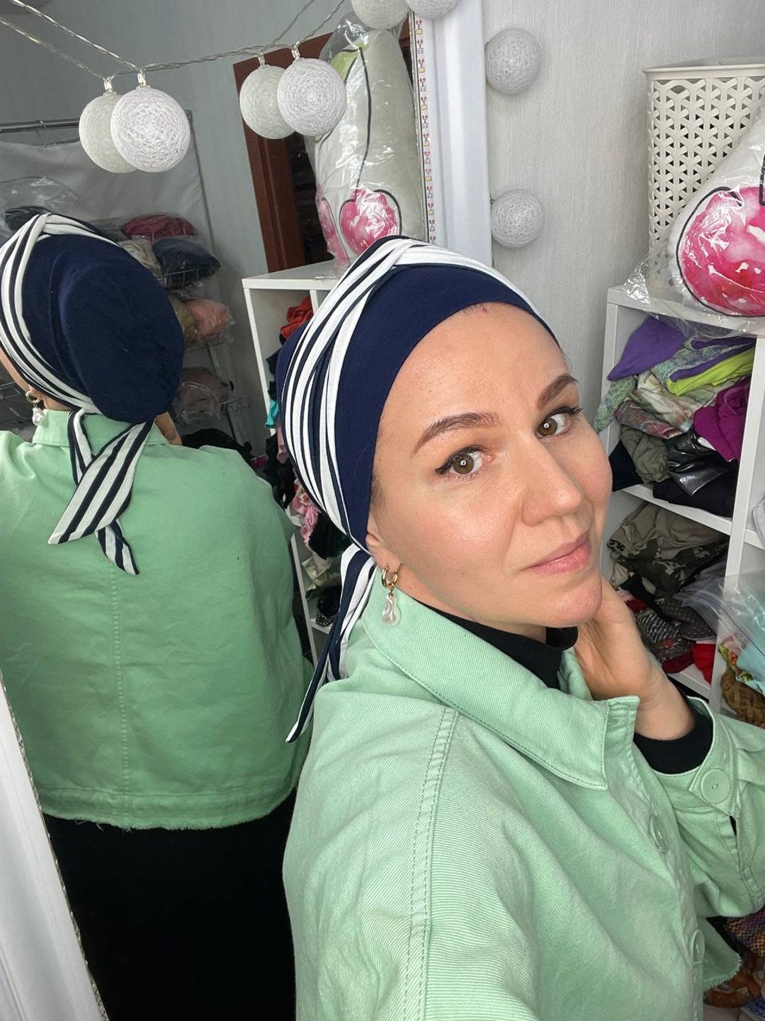 Stylish Summer Turban Hat for Her. Elegant Spring Tichel for Her. Hair ...