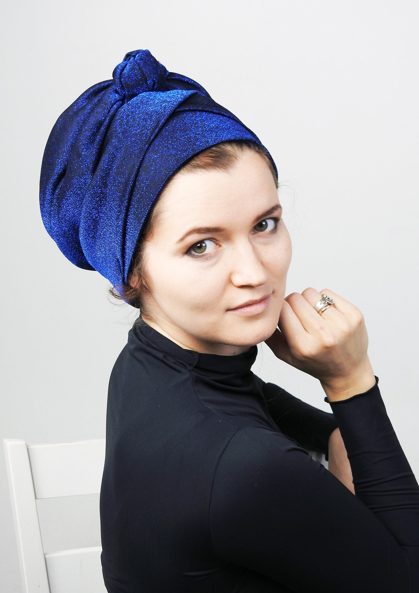Adjustable Turban With a Knot with Bobo Velvet Band and - Etsy