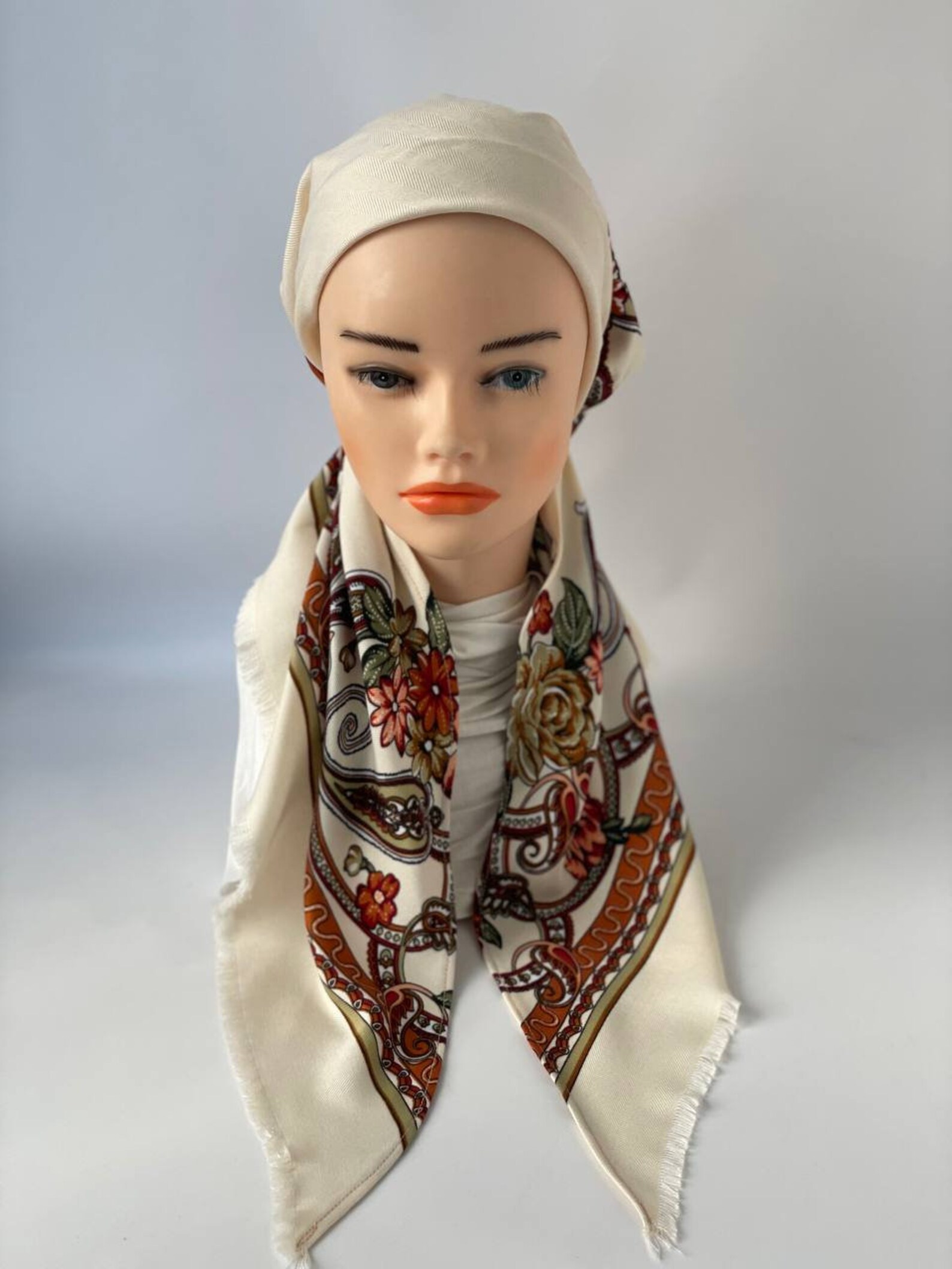 Pre-tied Cotton Bandana for Women. Handmade Grip Bandana. Bright Tichel ...