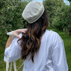 Cute Vintage Beret Summer for Women. Beige Elegant Beret for Her ...