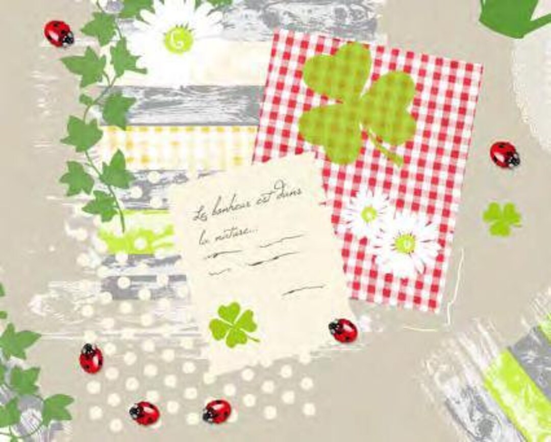 Ladybirds Clovers PVC Vinyl Wipe Clean Tablecloth ALL SIZES - Etsy