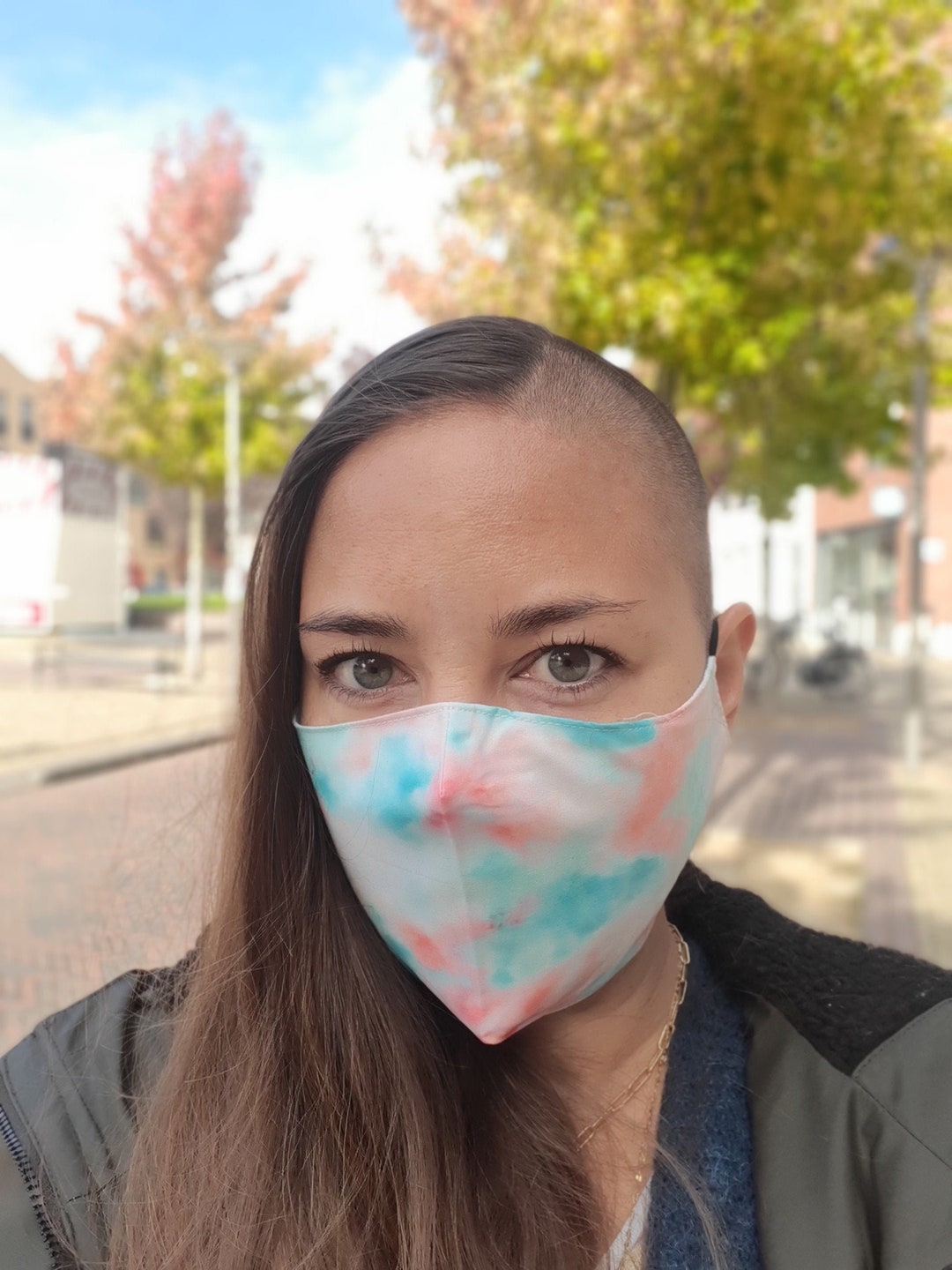 Trendy Turquoise Face Mask Happy Colors Cotton Mouth Mask - Etsy