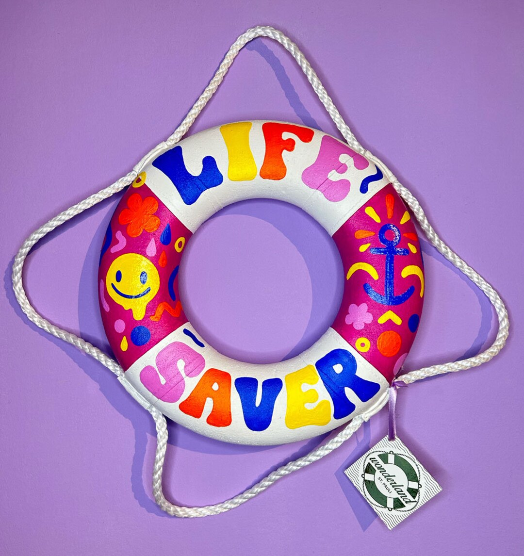 LIFE SAVER! Original Artwork | Colorful | Lifebuoy, Acrylic - Etsy