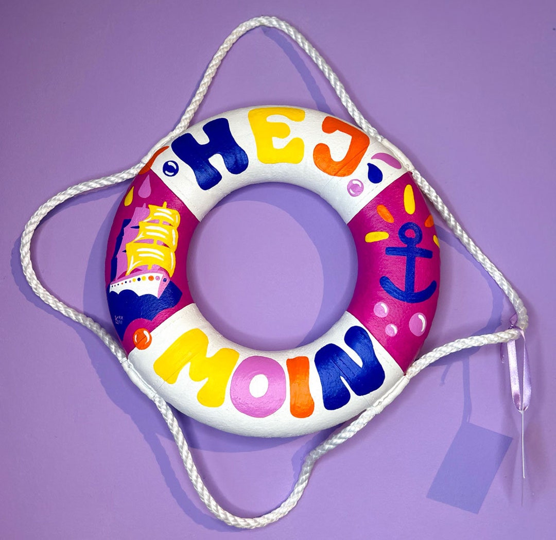 HEY MOIN Original Artwork Colorful Lifebuoy, Acrylic - Etsy