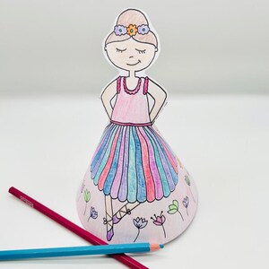 Printable Ballerina Paper Doll Craft Activity, Paper Craft, Make Your ...