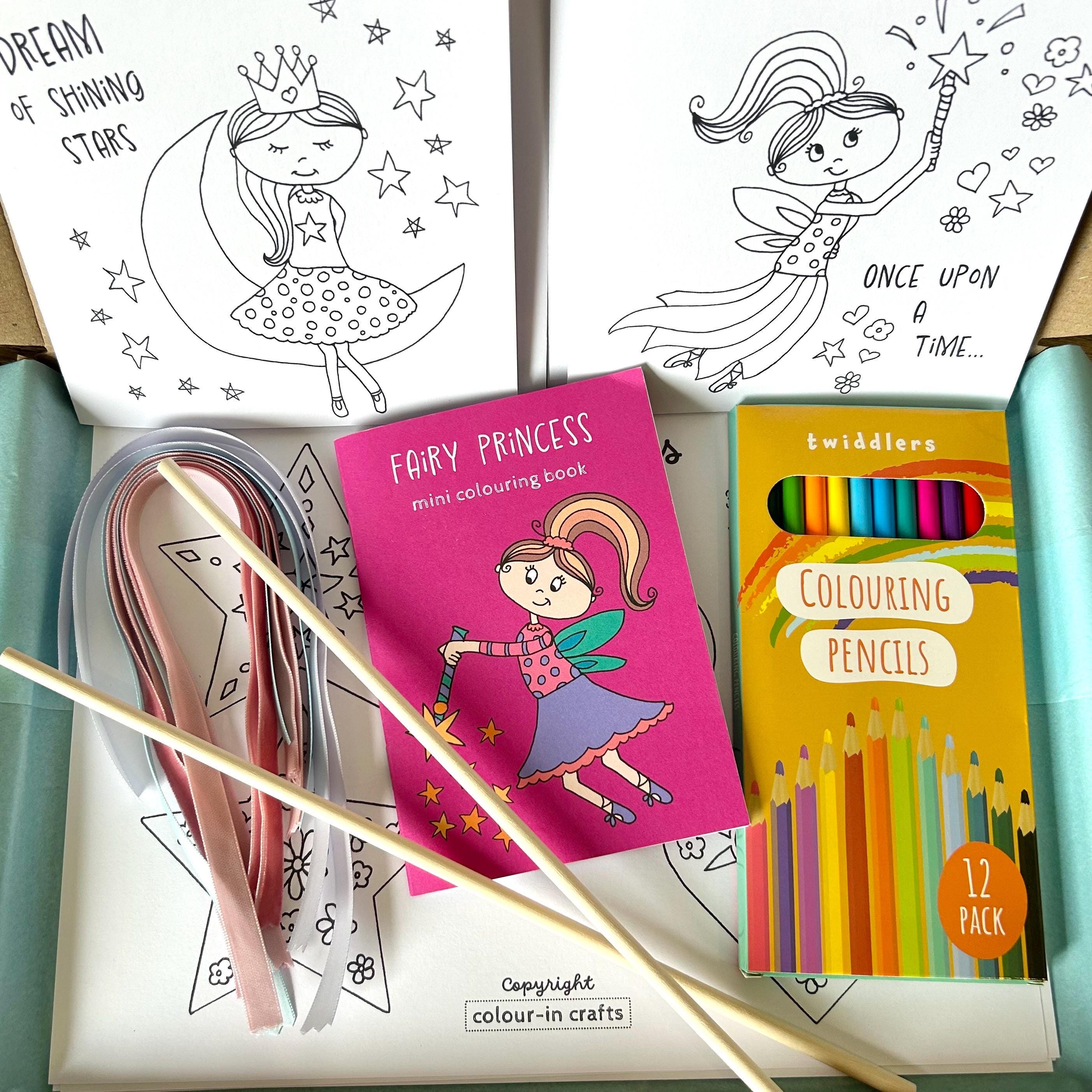 Fairy Princess Craft Kit, Colouring Craft Kit, Colour in Activities ...