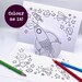 Space Rocket Colour in Pop up Card, Printable Craft Activity, Download ...