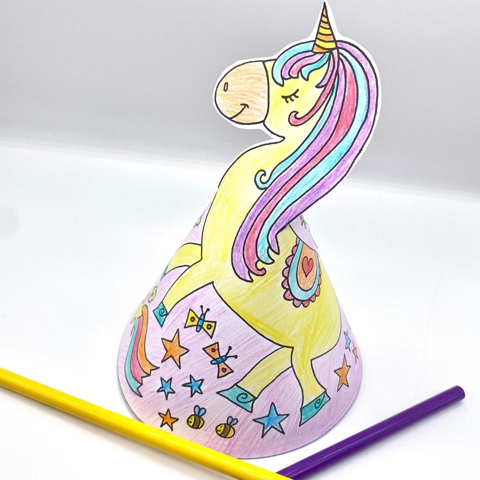Unicorn Paper Doll, Printable Craft Activity, Colour in Paper Craft ...
