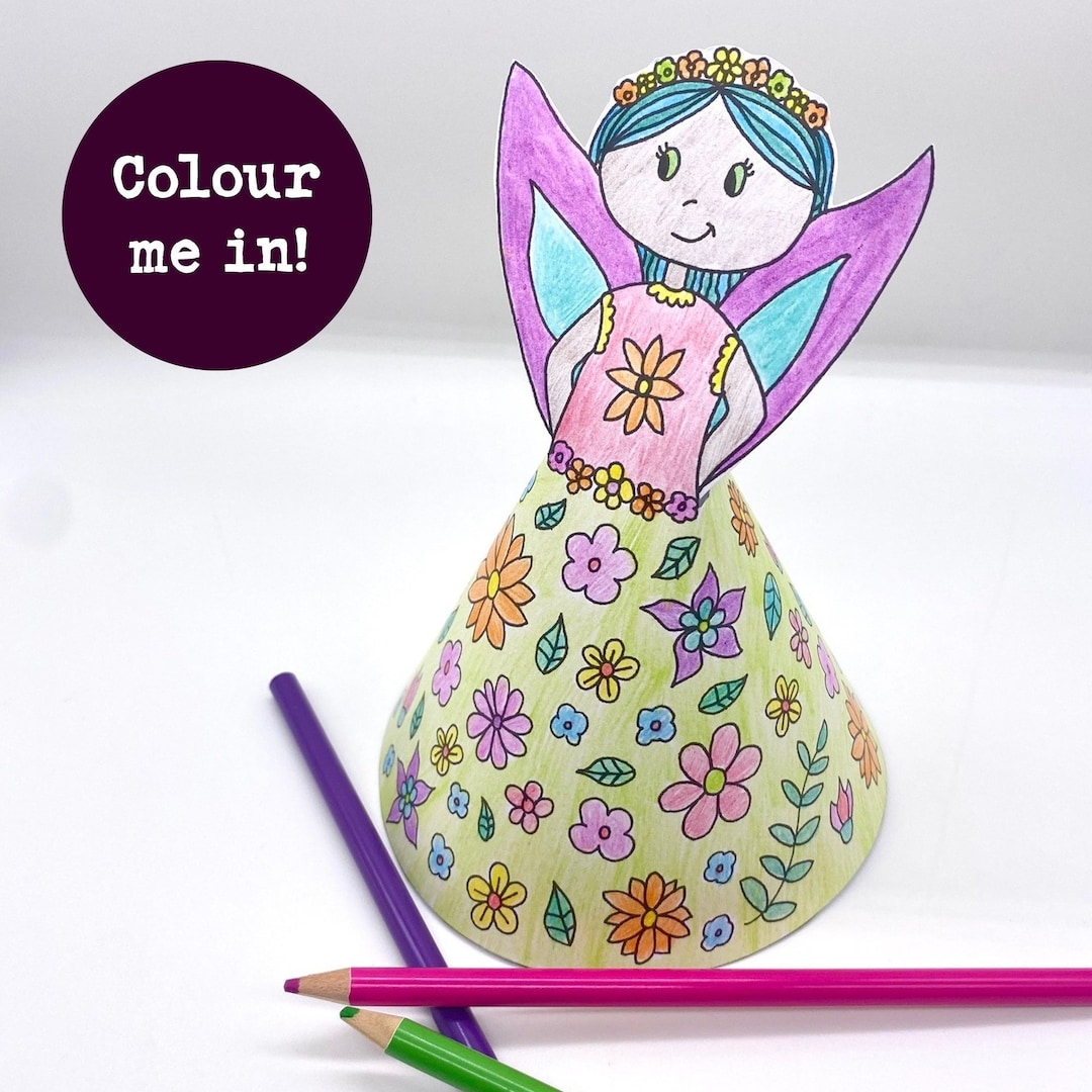 Printable Fairy Paper Doll Craft Activity, Paper Craft Kit, Make Your ...