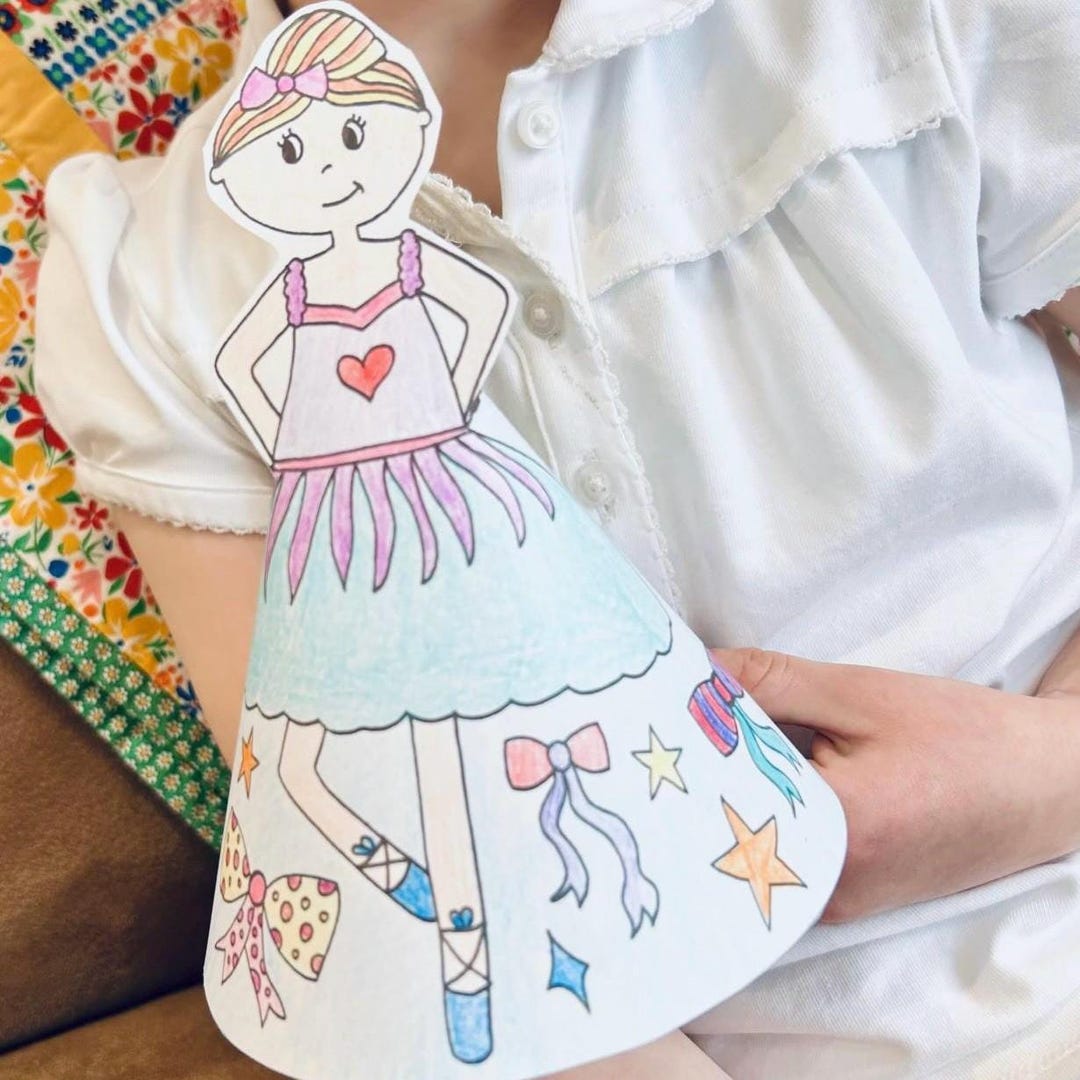 Printable Ballerina Paper Doll Craft Activity, Paper Craft, Make Your ...