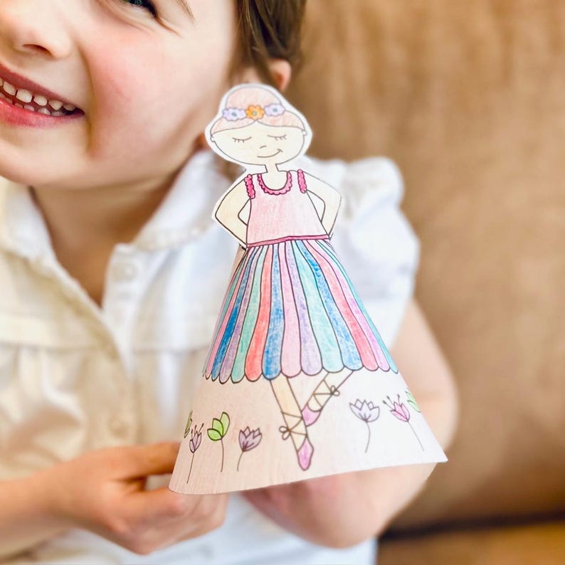 Printable Ballerina Paper Doll Craft Activity, Paper Craft, Make Your ...