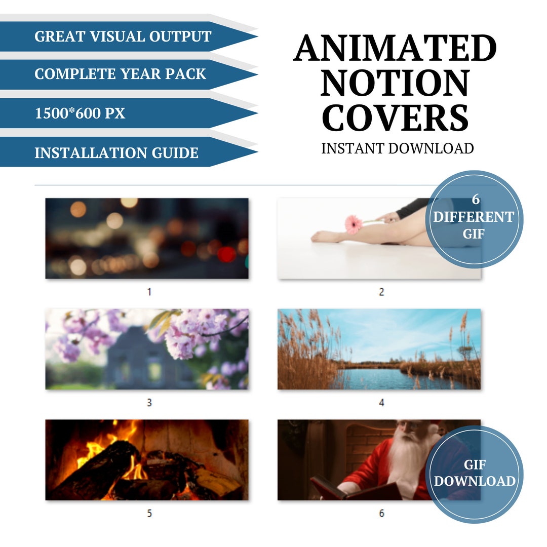6ps Animated Notion Covers, Aesthetic Notion Customization for Notion ...