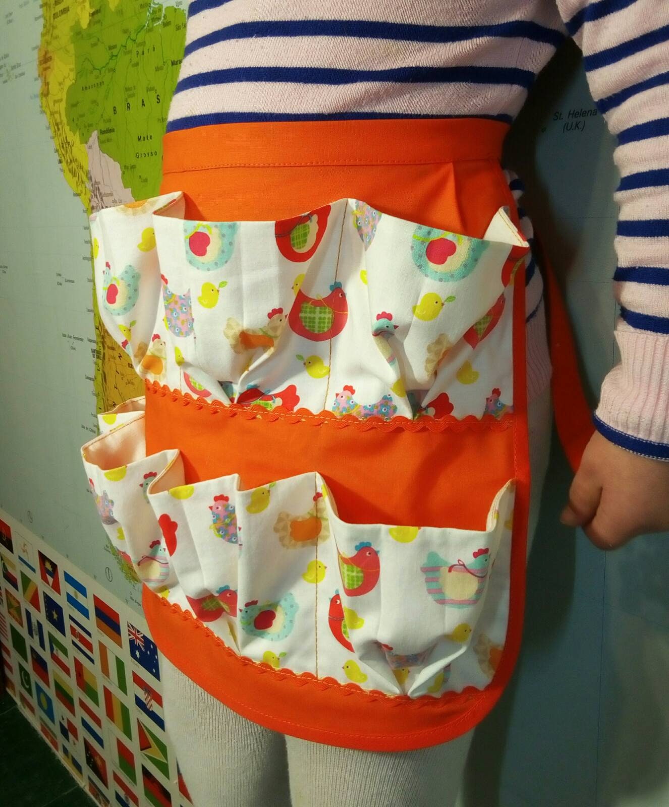 Kids Egg Apron With Chicken.children Egg Apron.apron for - Etsy