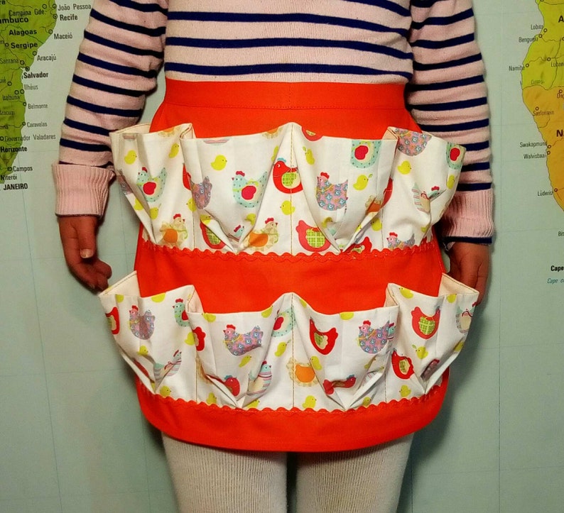 Kids Egg Apron With Chicken.children Egg Apron.apron for - Etsy